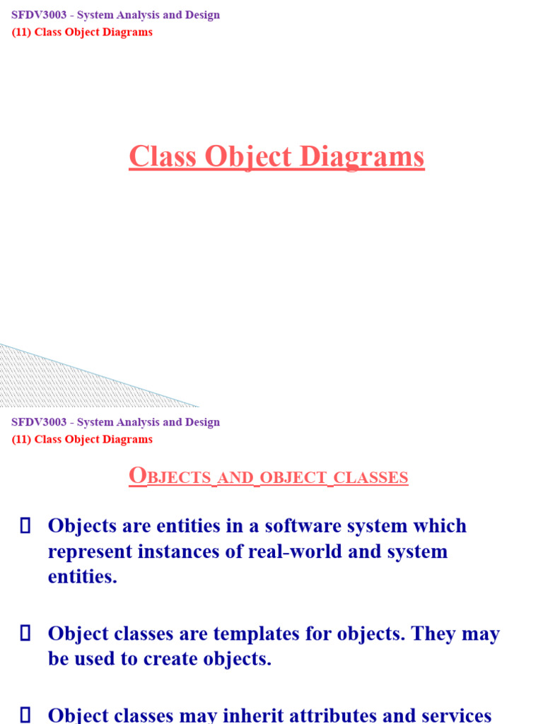 Cs441 Lecture 4 Class Object Diagrams Pdf Class Computer Programming Object