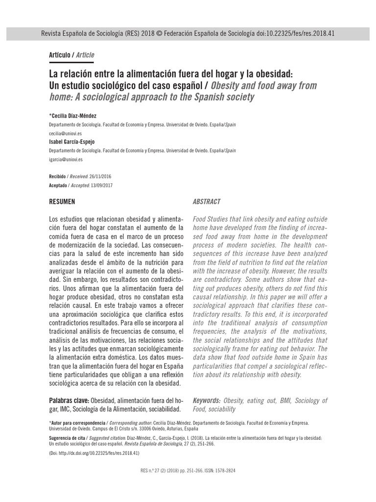 2.Díaz C.(2018).La relación entre la alismentación fuera del hogra y a ...