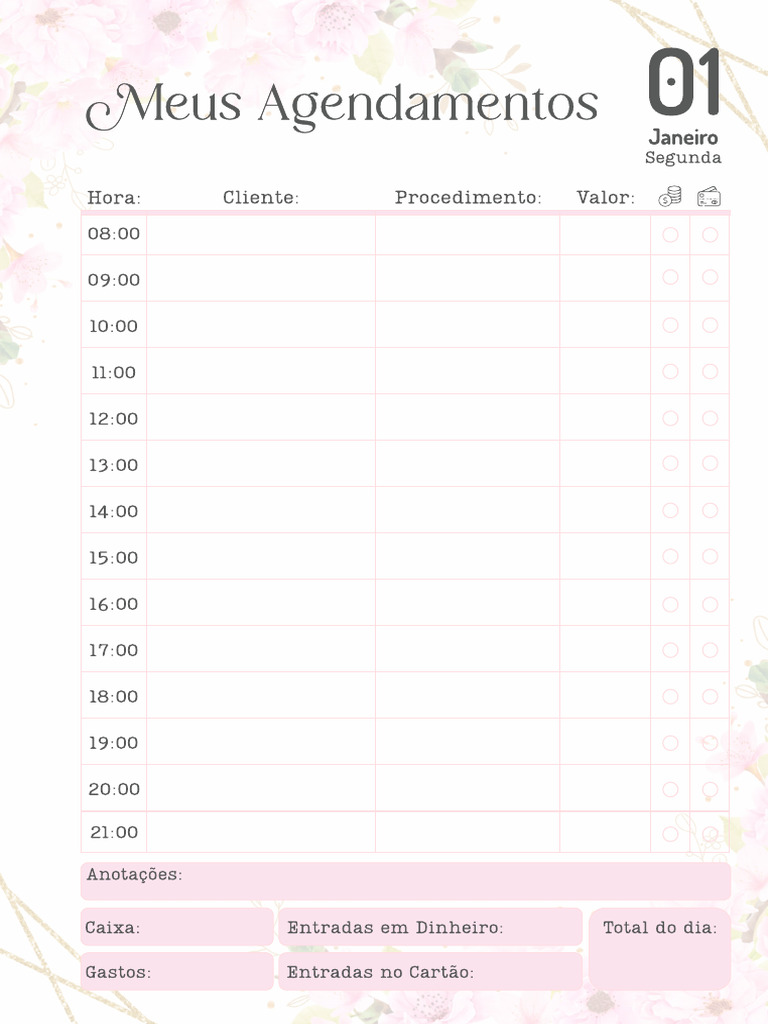 Agendamentos 8h Às 21h | PDF