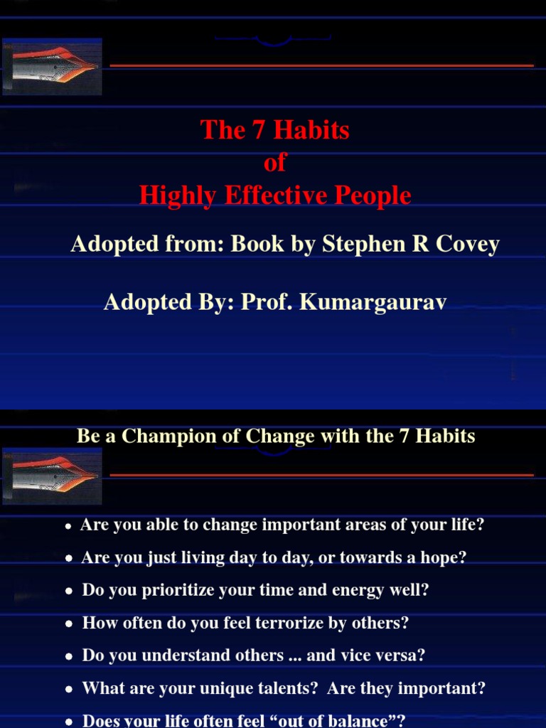 7 Habits | PDF | Psychological Concepts | Psychology