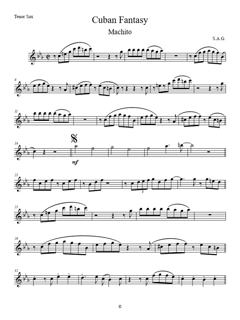 Cuban Fantasy - TENOR SAX | PDF