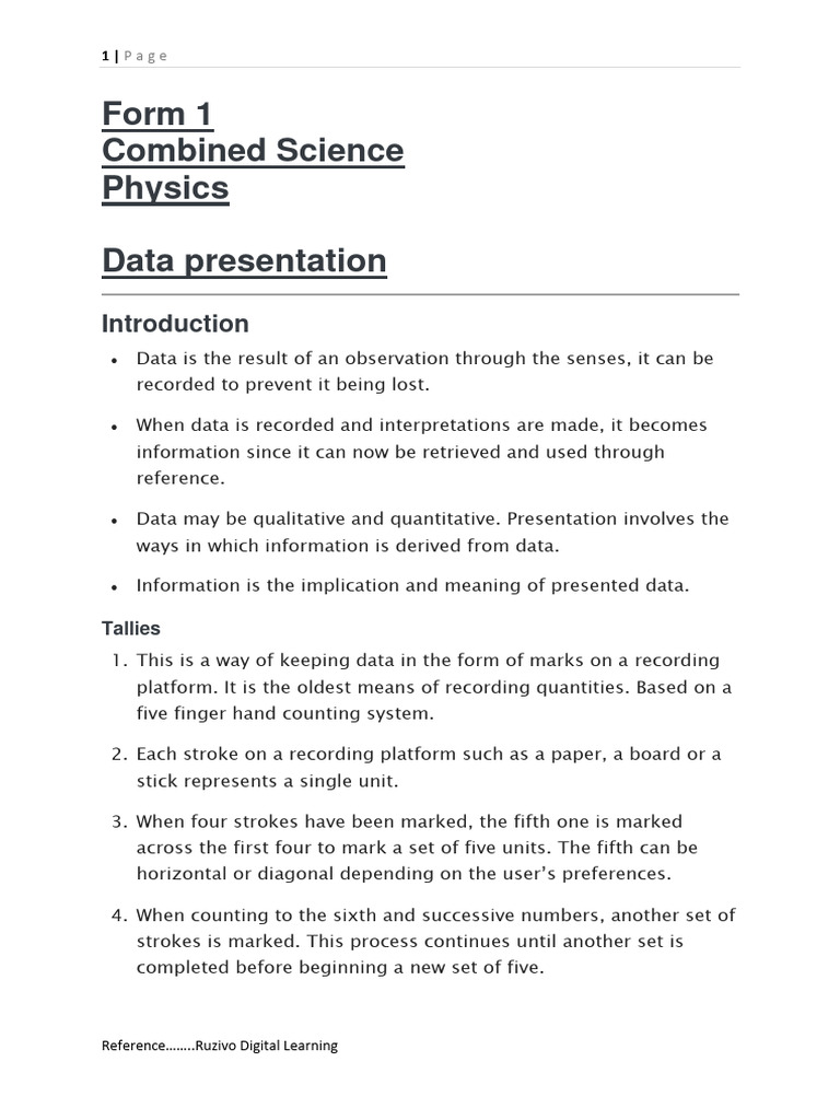 Science Data Presentation Basics | PDF | Force | Potential Energy