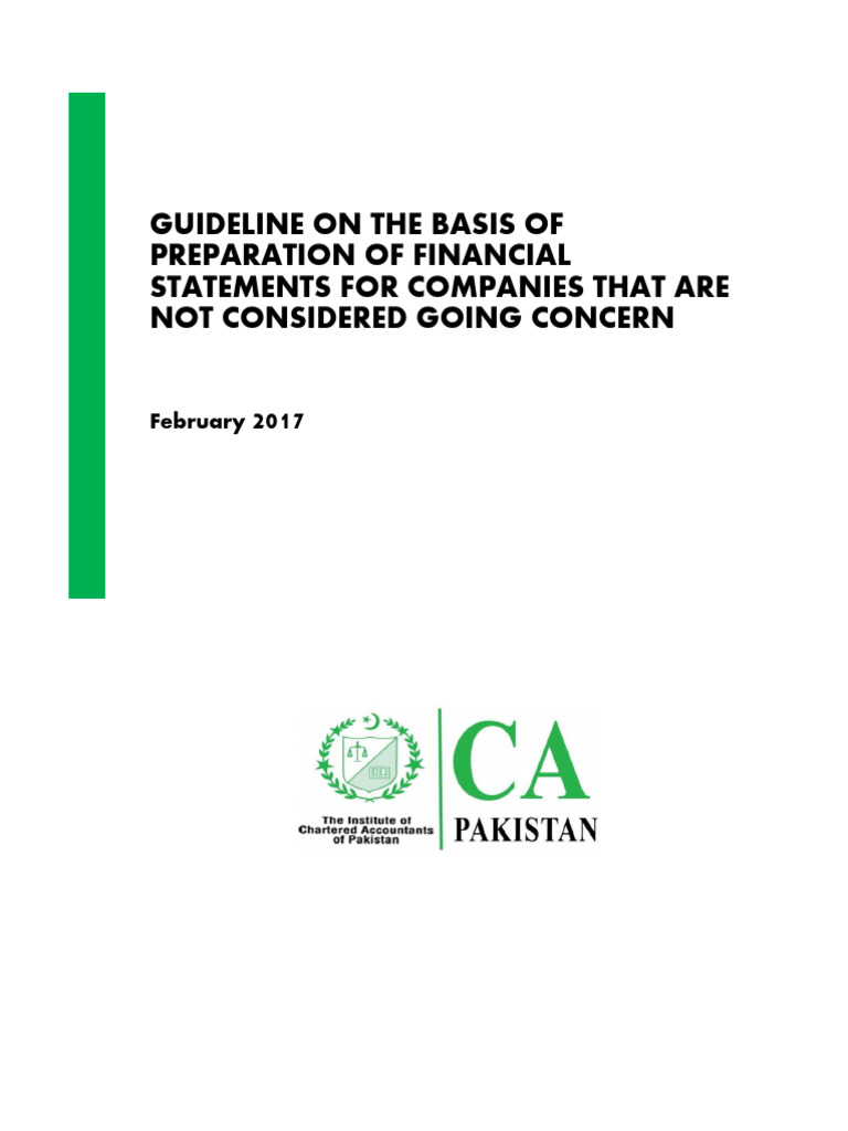 Guideline On The Basis of Preparation of Financial Statements For ...