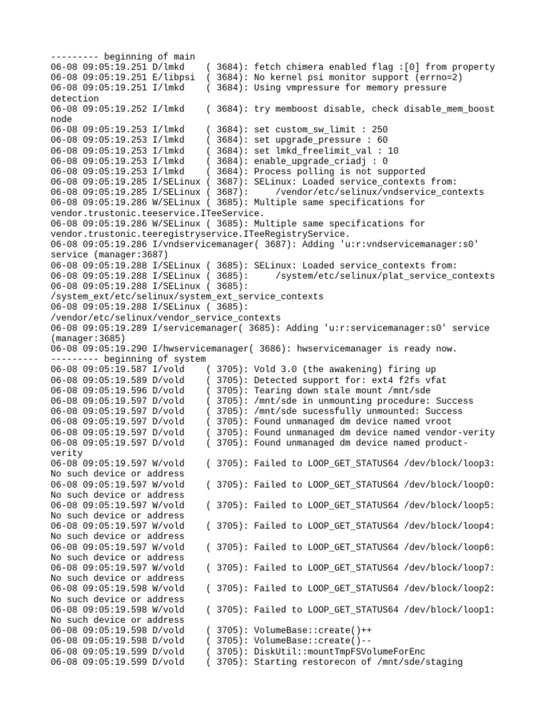 Logcat Prev CSC Log | PDF | Encryption | Data Management