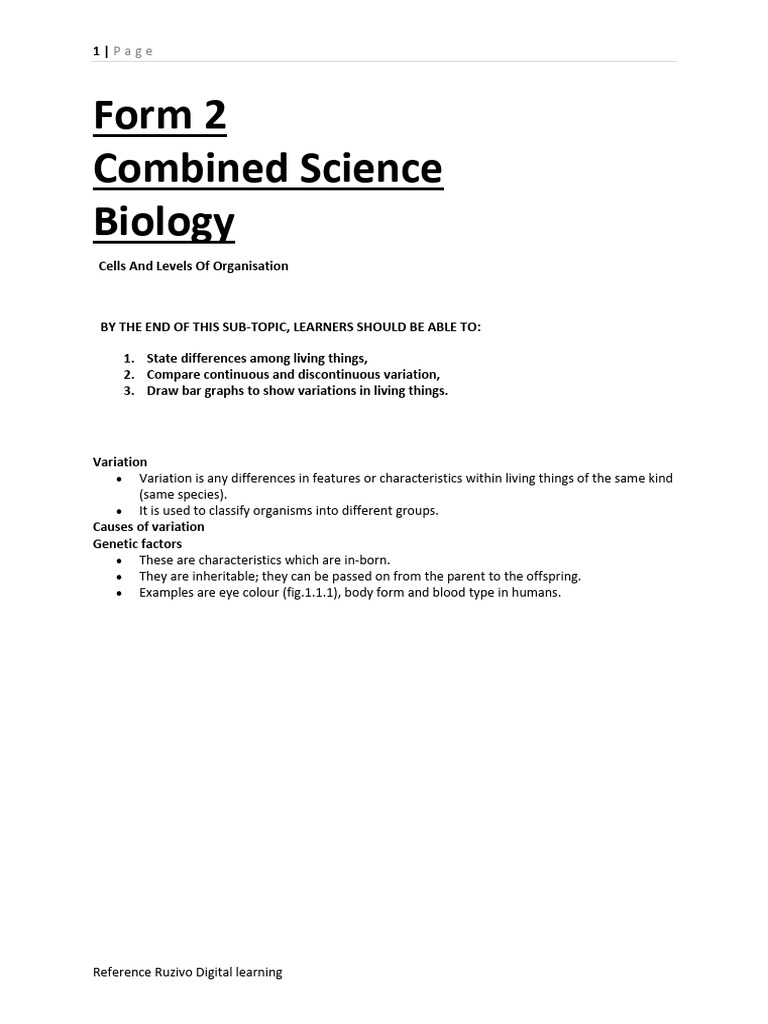 Combined Sciences Notes f2 | PDF | Lung | Digestion