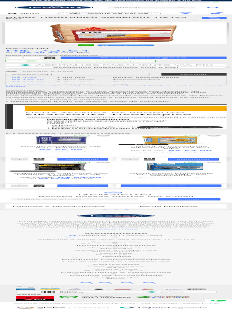 Sikagrout Tix - 25 KG, Grout Tixótropico - ISOCOM | PDF