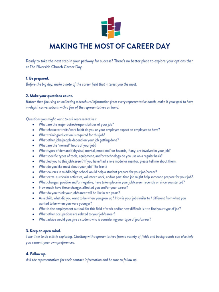 Making The Most of Career Day | PDF
