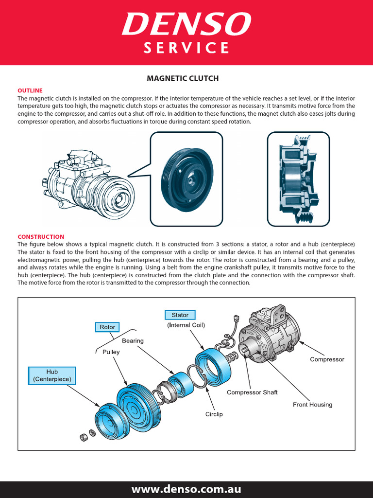 DENSO Service Manual - Magnetic Clutch | PDF | Science & Mathematics ...