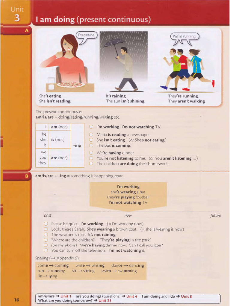 Present Continuous - Elementary | PDF | Linguistics