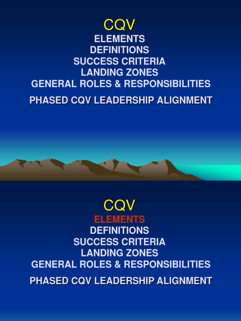 Elements Definitions Success Criteria Landing Zones General Roles ...