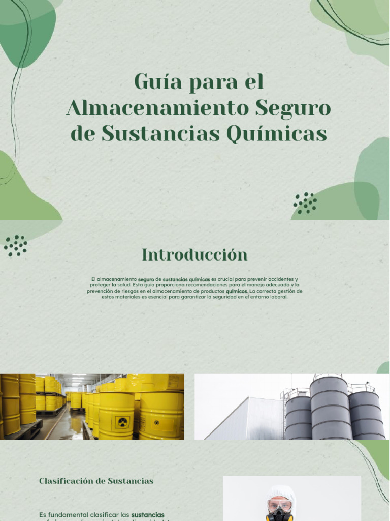 Slidesgo Guia para El Almacenamiento Seguro de Sustancias Quimicas 2024052314430973hB | PDF
