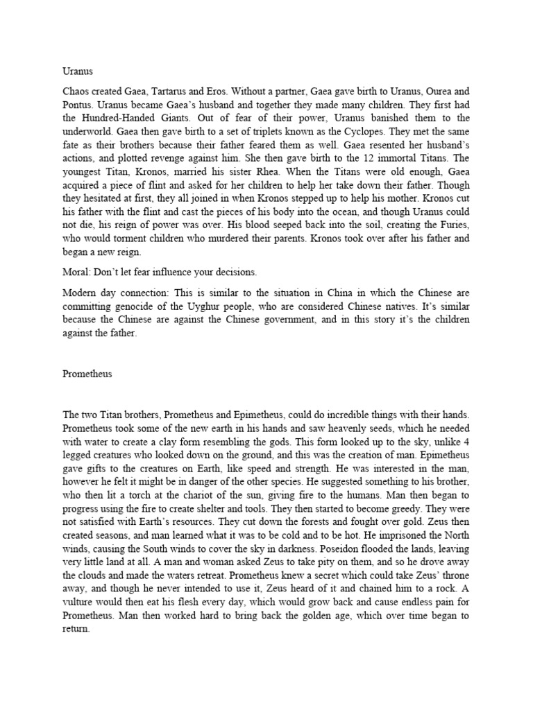 Myth Notes | PDF | Zeus | Hades