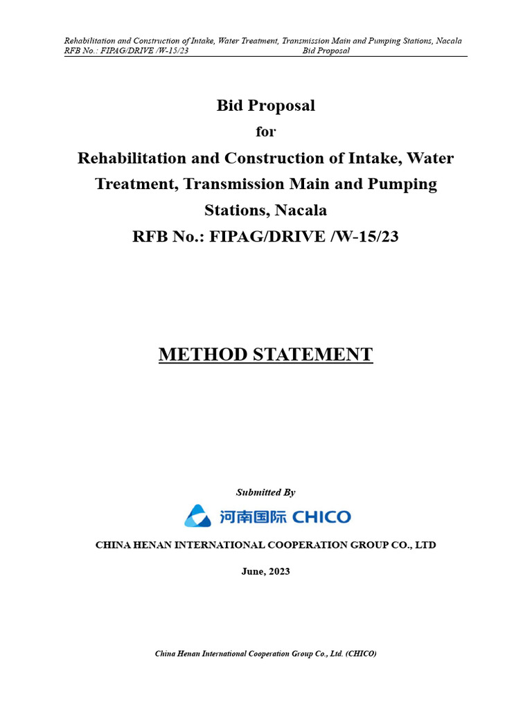 Method Statement | Download Free PDF | Concrete | Pump
