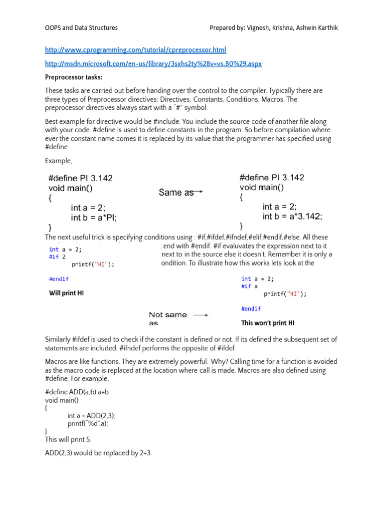Oops and Preprocessor Directives | PDF | Class (Computer Programming) | Programming