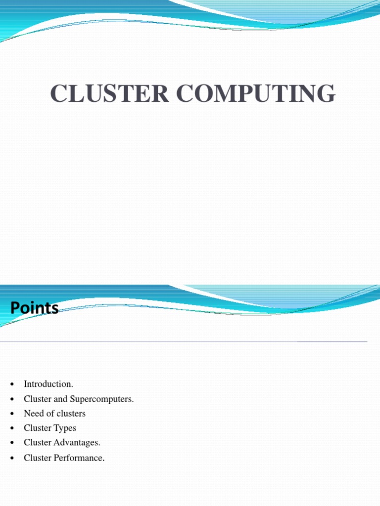 CLUSTER COMPUTING EXPLAINED | PDF | Computer Cluster | Load Balancing (Computing)