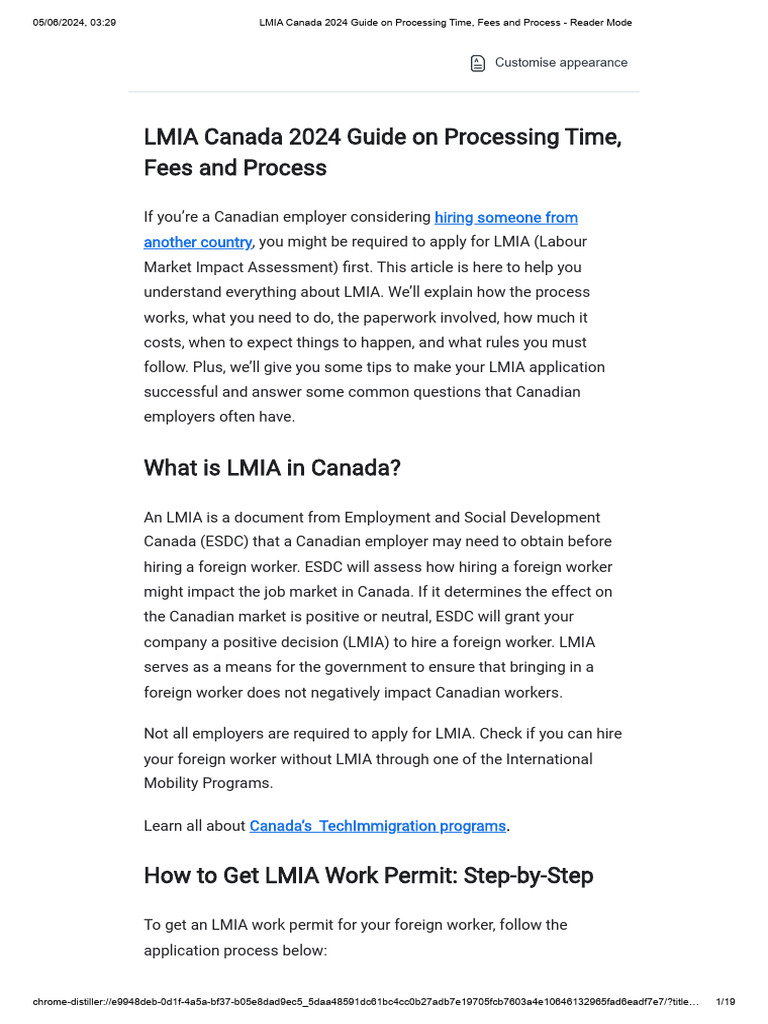 LMIA Canada 2024 Guide On Processing Time, Fees and Process - Reader ...