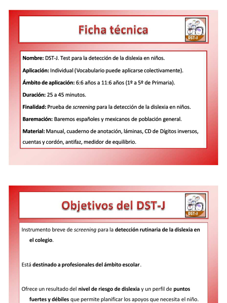 DST J | PDF | Dislexia | Escritura