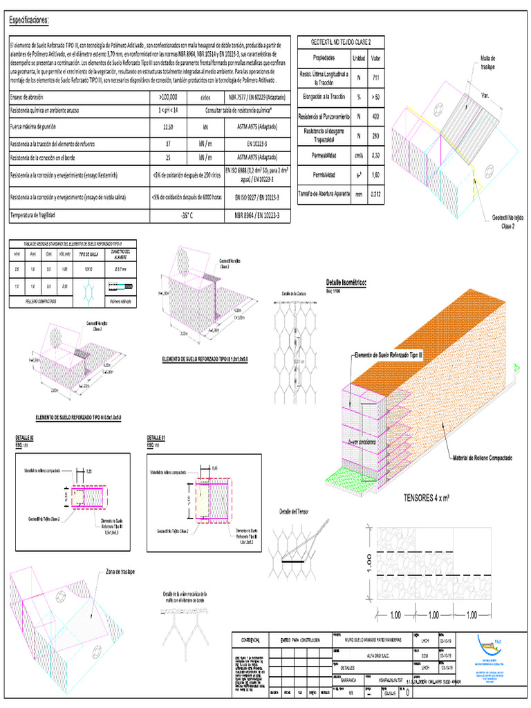 8.1.3_04_Diseño_Civil_Muro_suelo_armado_Detalle | PDF