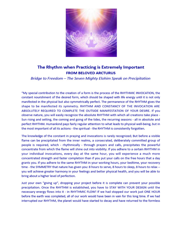 The Rhythm Is Important | PDF | Rhythm | Prayer