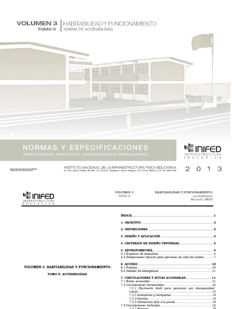 Norma de Accesibilidad Inifed | PDF | Accesibilidad | Invalidez