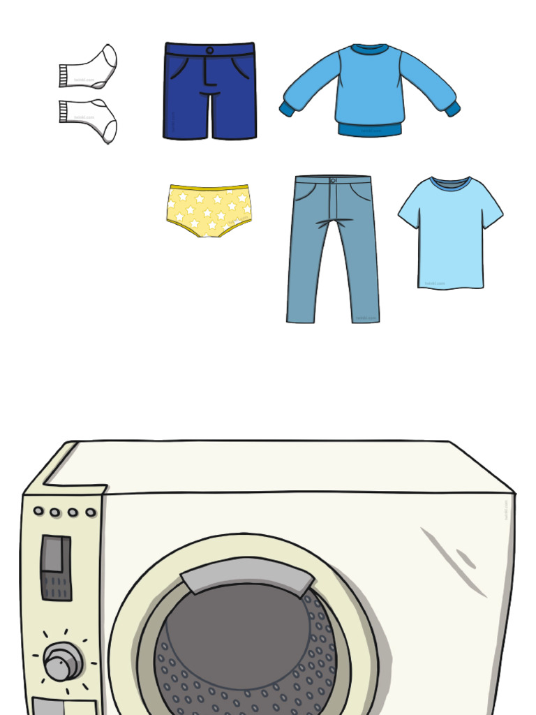 Color Washing Machine and Clothes Cutouts | PDF