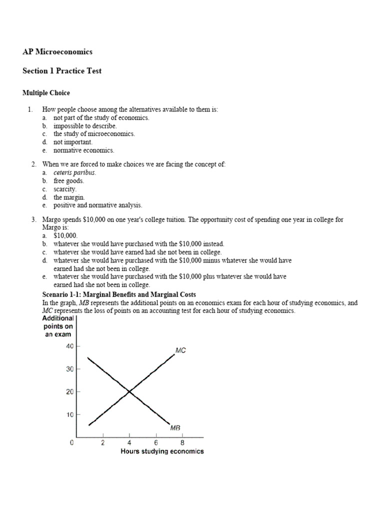 AP Microeconomics Practice Test | PDF | Economics | Business Economics