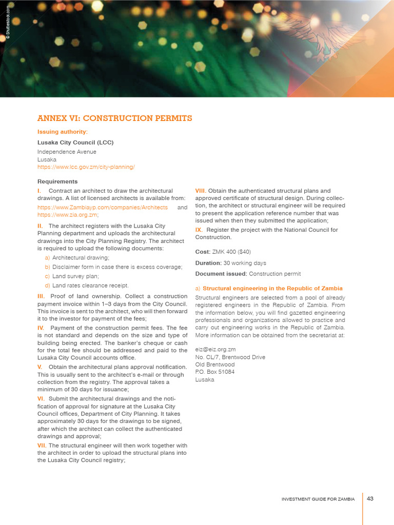 ANNEX VI Construction Permits 2 | PDF | Architect