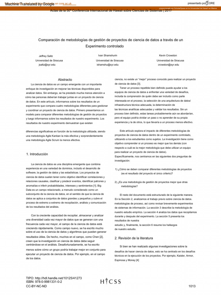 Comparing_Data_Science_Project_Management_Methodologies_via_a. | Descargar gratis PDF | Software ...