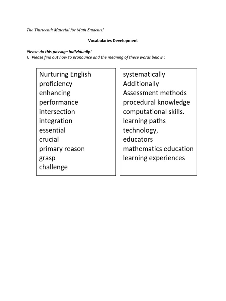 The Fourteenth Material for Math Students | PDF | Mathematics | Learning