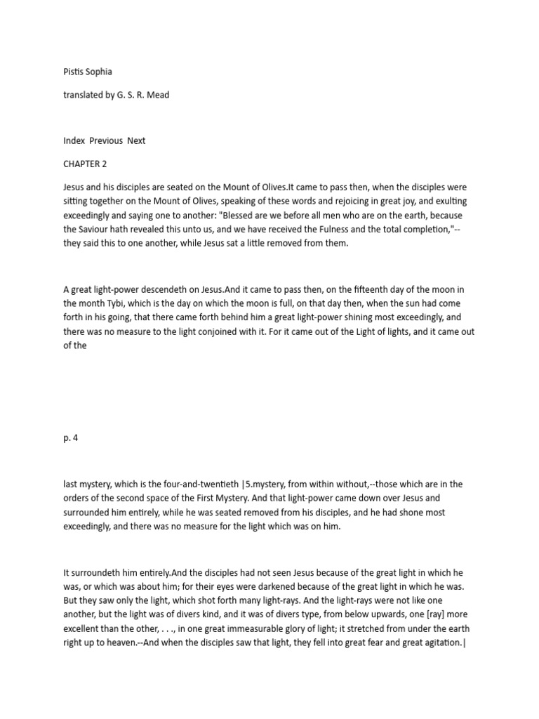 Pistis Sophia Cap 7 | PDF