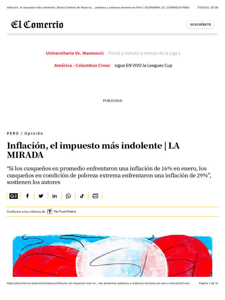 Inflación, El Impuesto Más Indolente - LA Mirada: Universitario vs ...