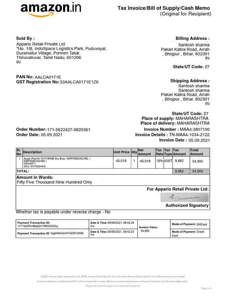 Invoice 2 | PDF | Taxes | Payments