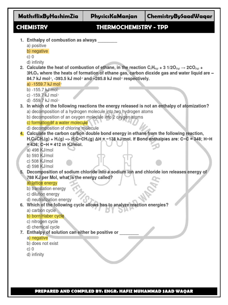 11 - Thermochemistry | PDF | Enthalpy | Chemical Reactions