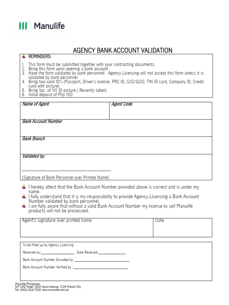 Agency Bank Account Validation Rebranded | PDF