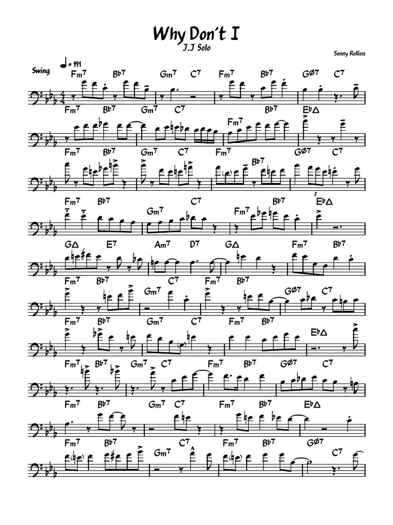 Sonny Rollins Jazz Composition Analysis | PDF