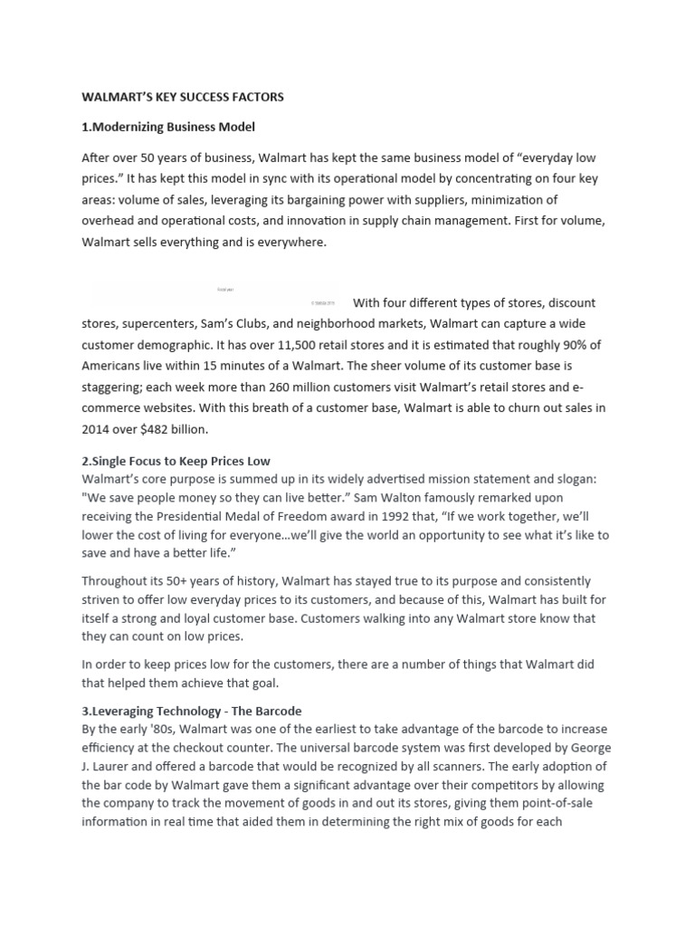 Walmart's (Key Success Factors) | PDF | Walmart | Cost Of Living