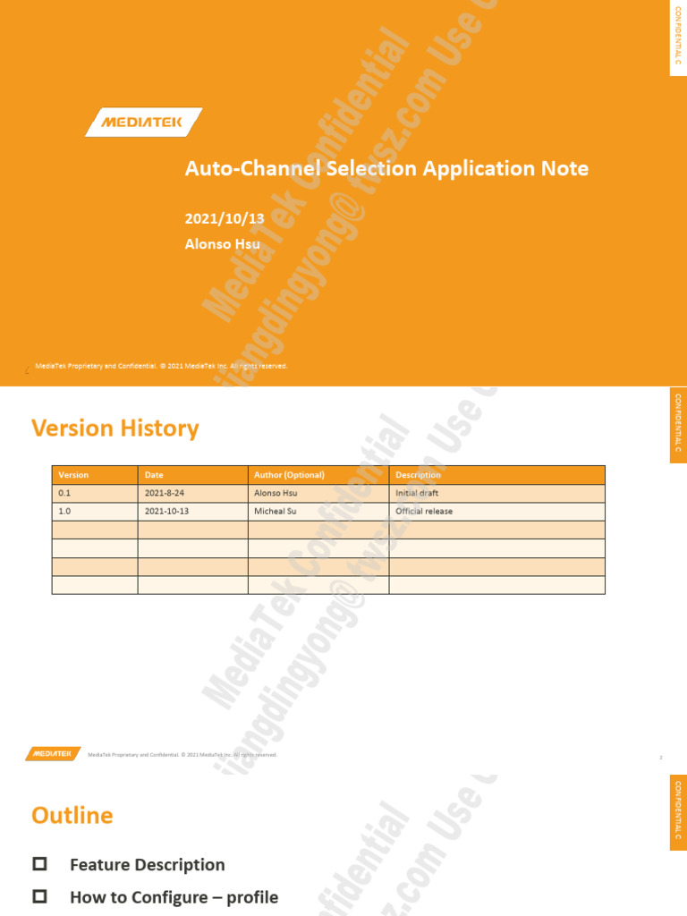 Auto-Channel Selection Application Note | PDF | Computing