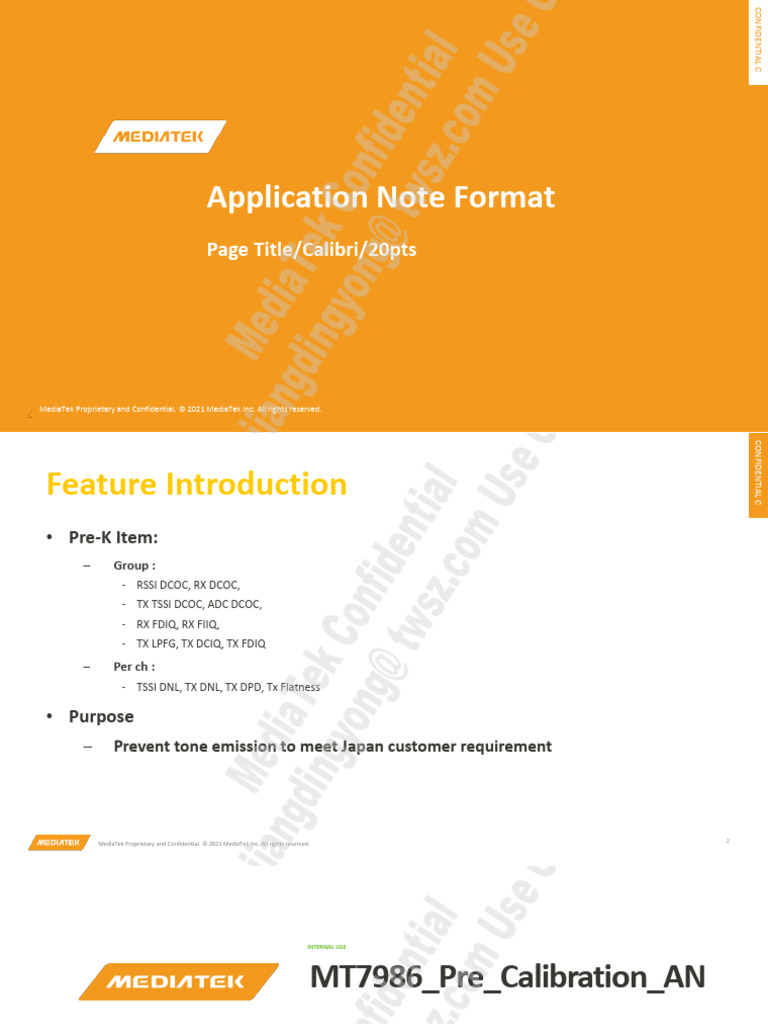 MT7986 Pre Calibration Appliction Note | Download Free PDF | Freedom Of ...