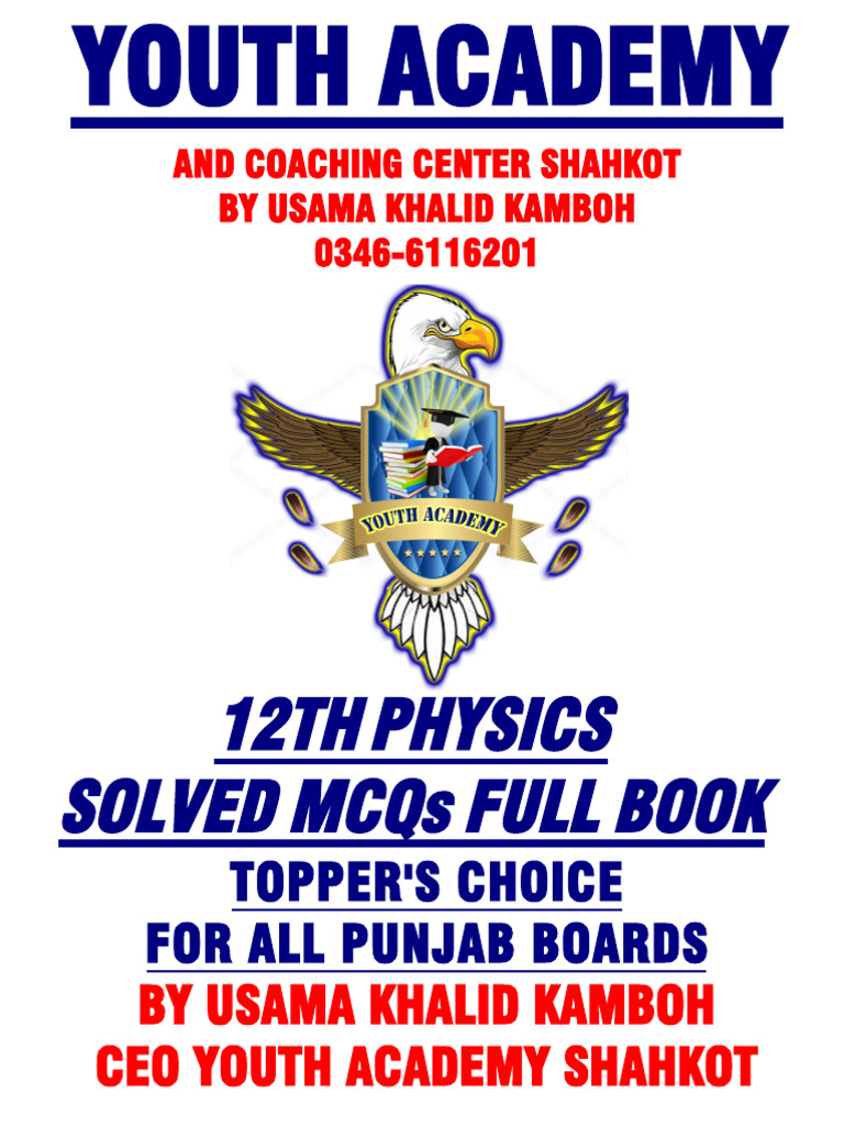 12th Grade Physics Solved MCQs Guide | PDF | Inductor | Capacitor