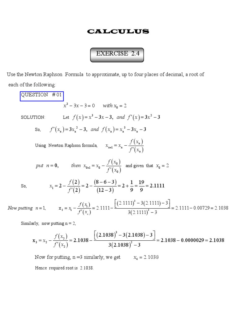 Calculus (2 4) | PDF