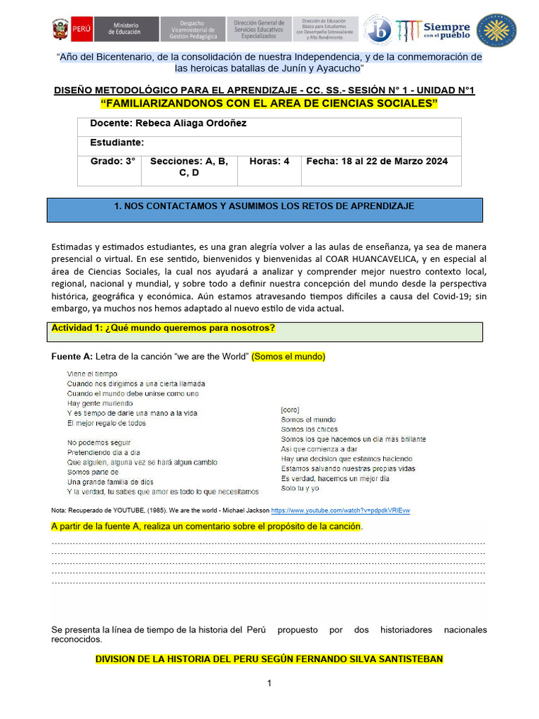 DMpA - #1 - CIENCIAS SOCIALES - I UNIDAD | PDF | Iniciativa empresarial
