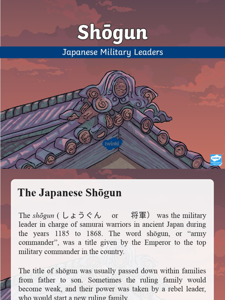 Au JP 18 Shogun Powerpoint - Ver - 4 | PDF | Shogun | Japanese Warriors