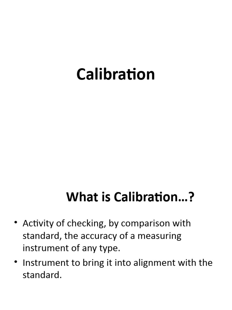 (04) Calibration | PDF | Calibration | Accuracy And Precision