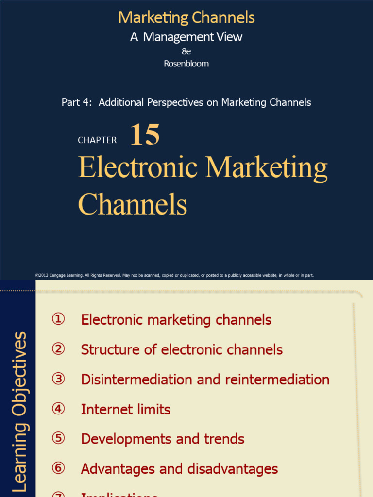 Chapter 15 - Electronic Marketing Channels | PDF | Marketing | Internet
