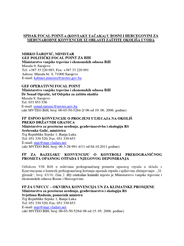 Lista FP U BiH HRV I Bos 231208 001708 | PDF