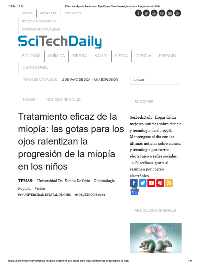 Effective Myopia Treatment Eye Drops Slow Nearsightedness Progression