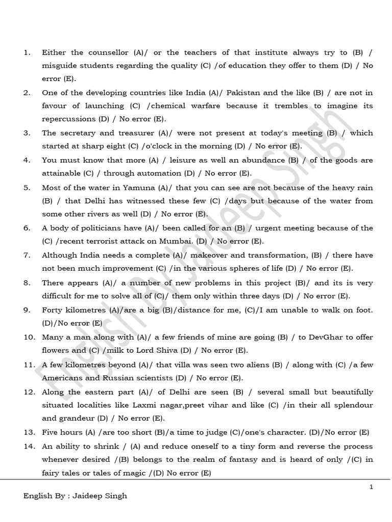 372190subject Verb Agreement - Crwill | PDF | Foreign Language Studies
