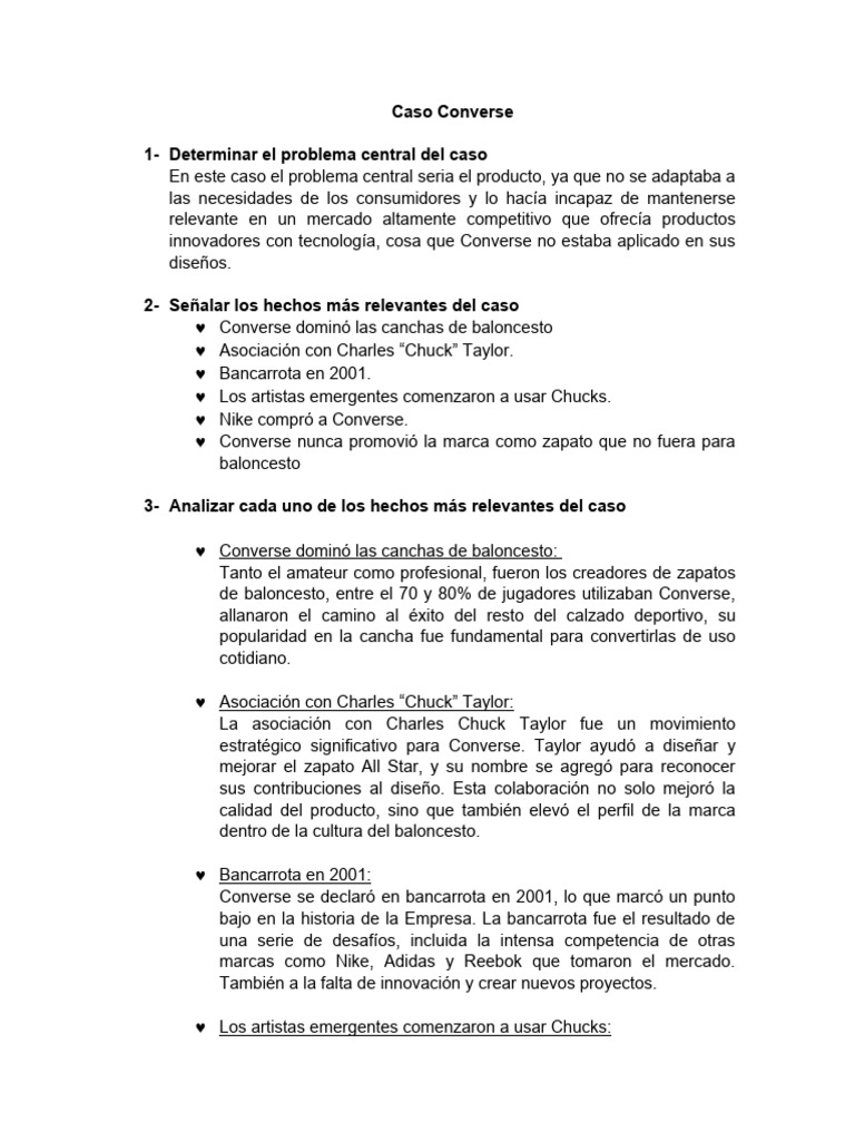 Marketing Caso Converse | PDF | Marca | Marketing