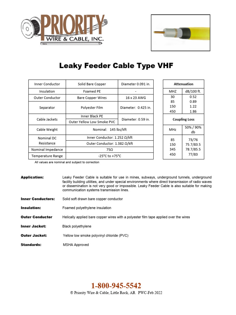 Leaky Feeder Cable | PDF | Electrical Conductor | Insulator (Electricity)