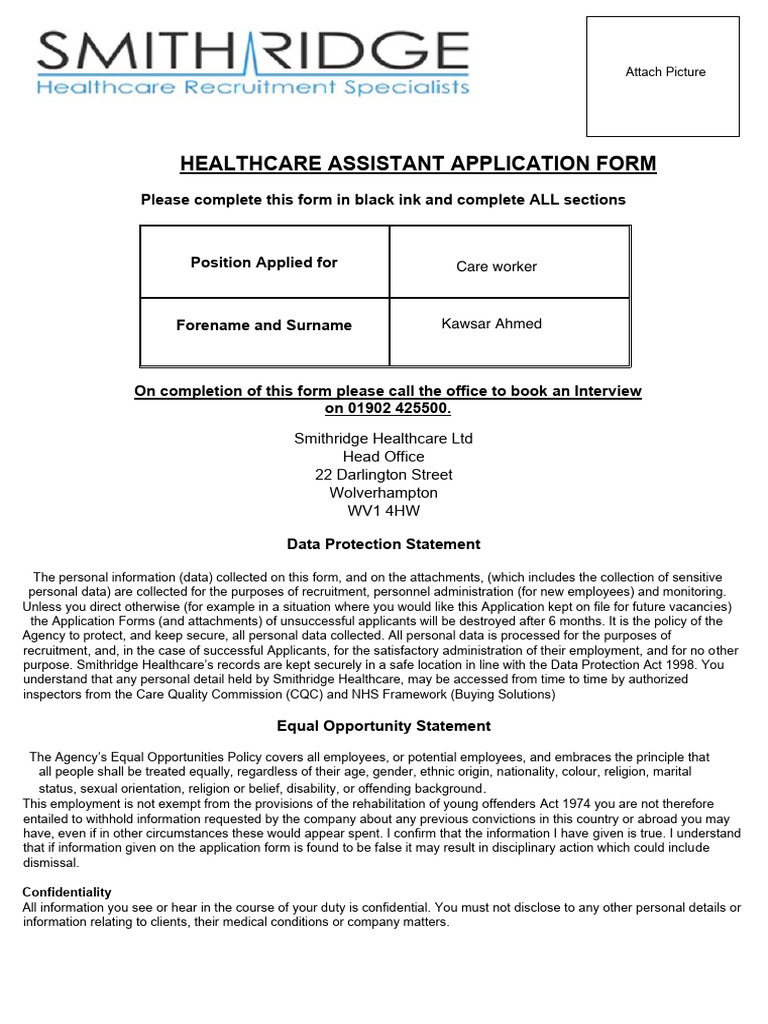Hca Application Form 2 | Download Free PDF | Criminal Record | Sexual ...